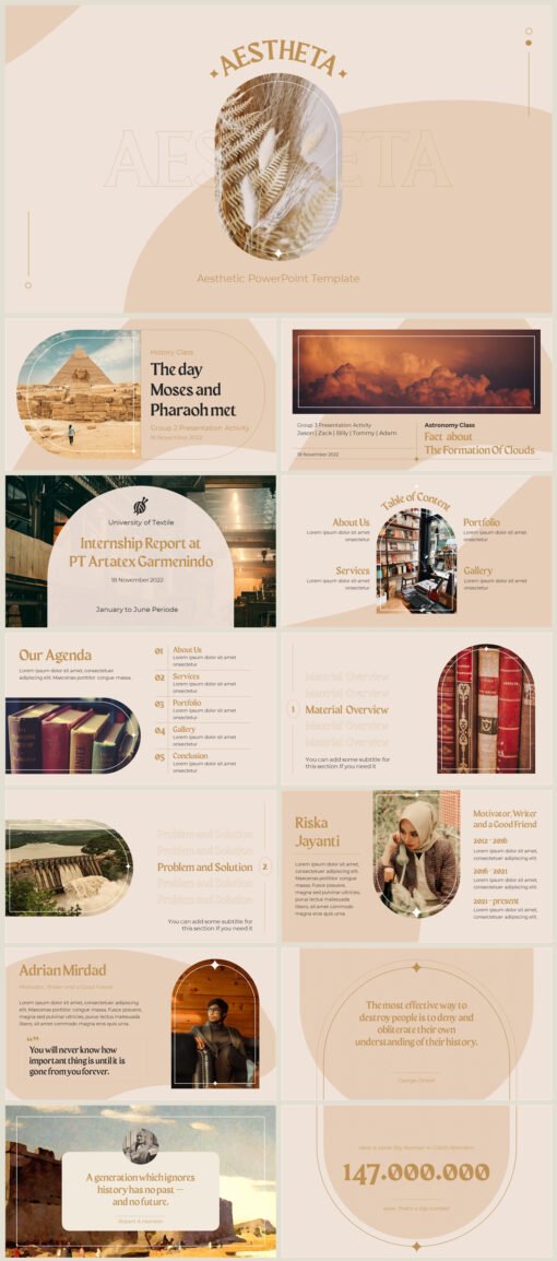 Template PowerPoint Estetik dan Elegan - Aestheta - Template Presentasi ...